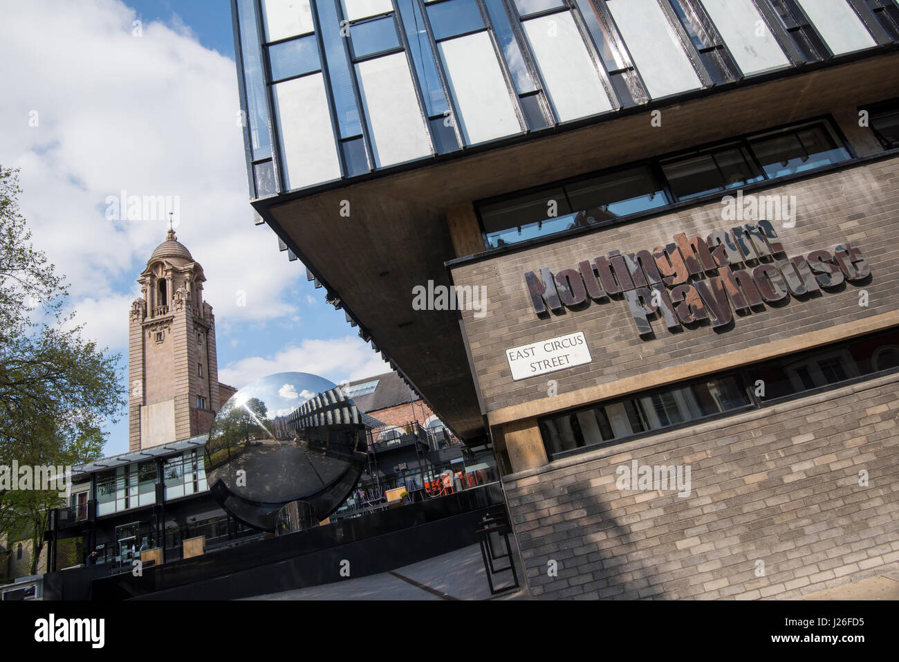 The Nottingham Playhouse and Sky Mirror, Nottingham City ...