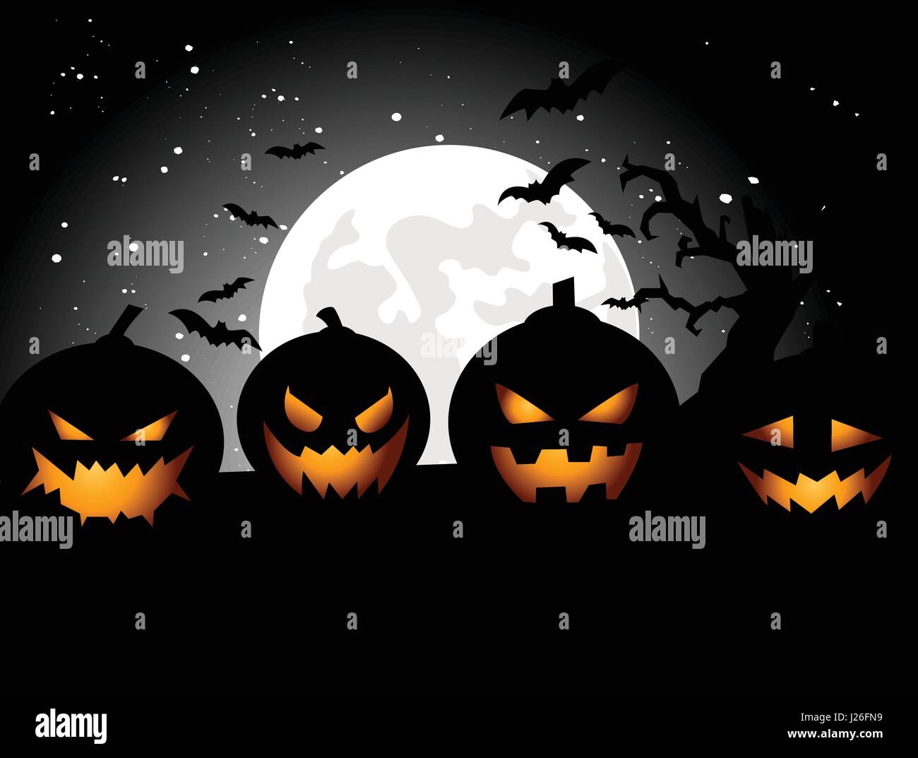 Halloween Party Background with Pumpkins Stock Vector Image & Art - Alamy
