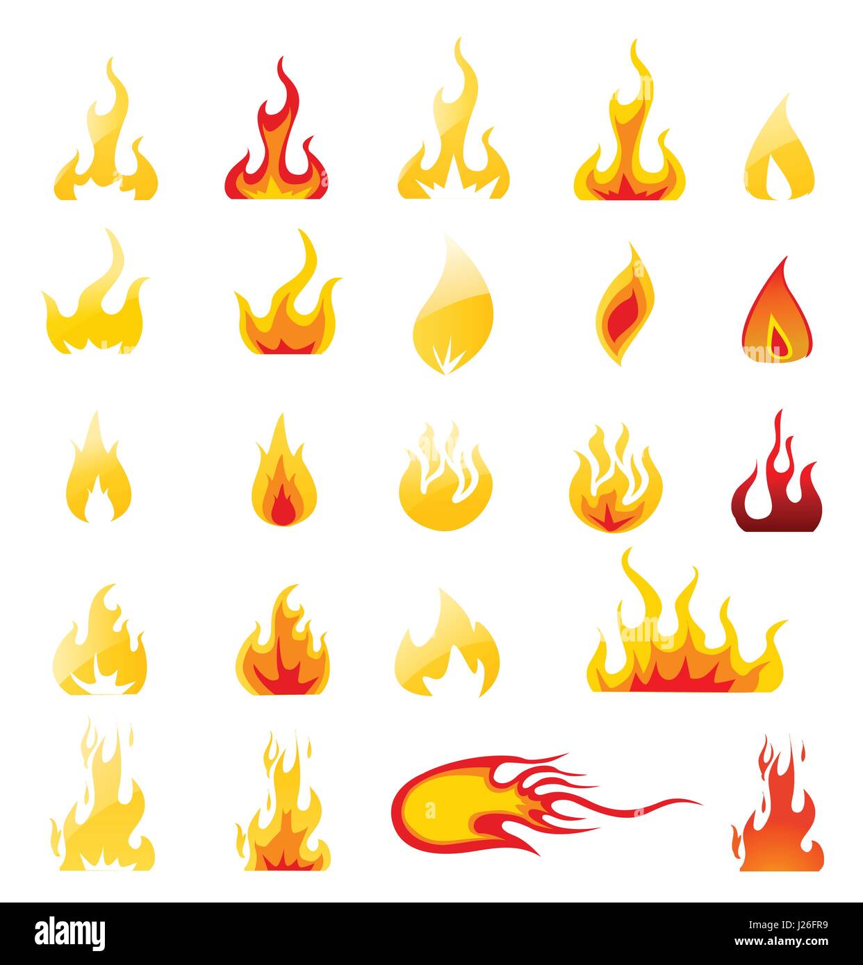 Fire Icons Vector Set Stock Vector Image & Art - Alamy