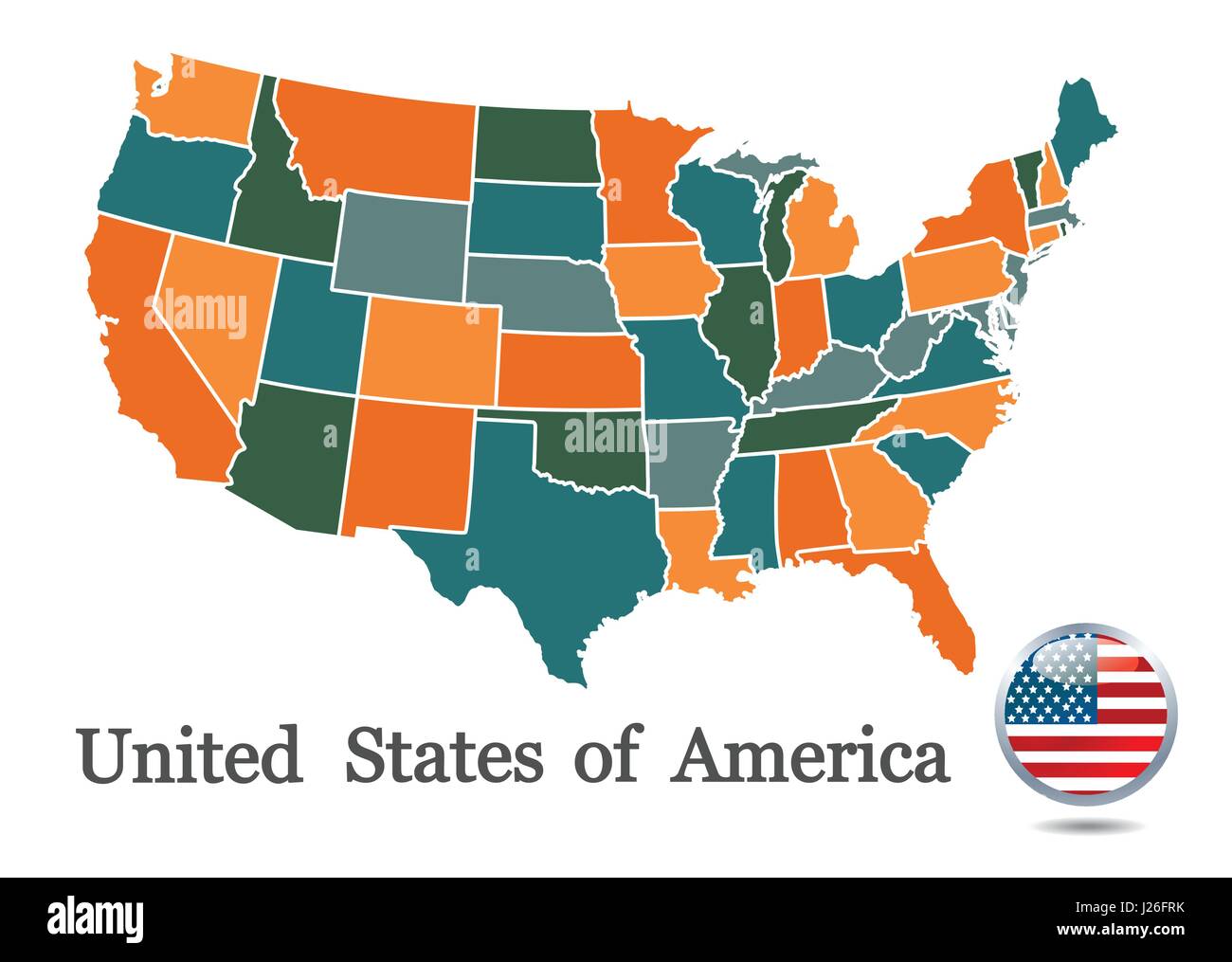 Continental Us Map High Resolution Stock Photography and Images - Alamy