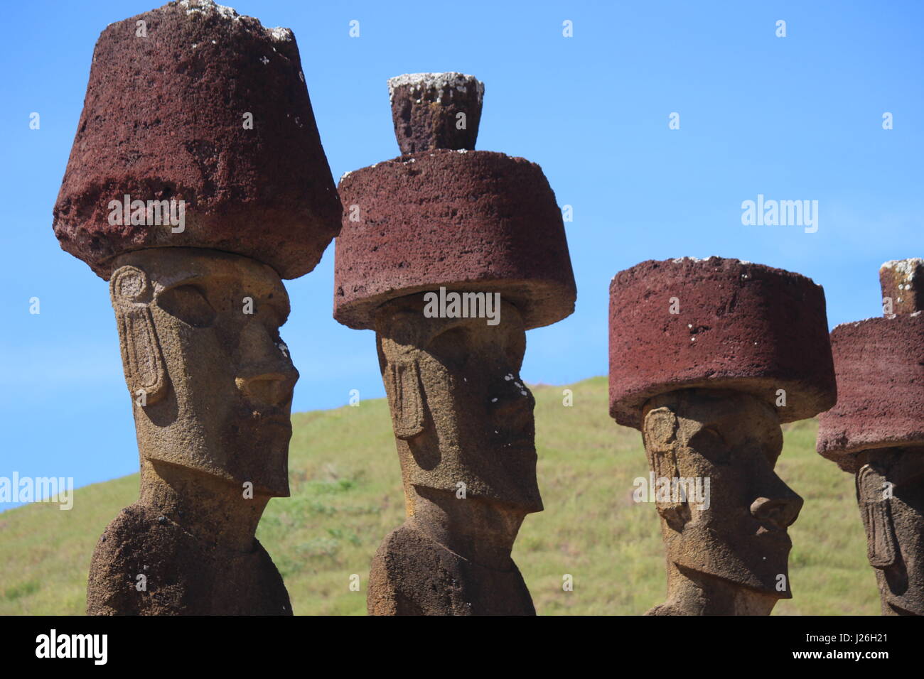 Maoi on Easter Island Stock Photo - Alamy