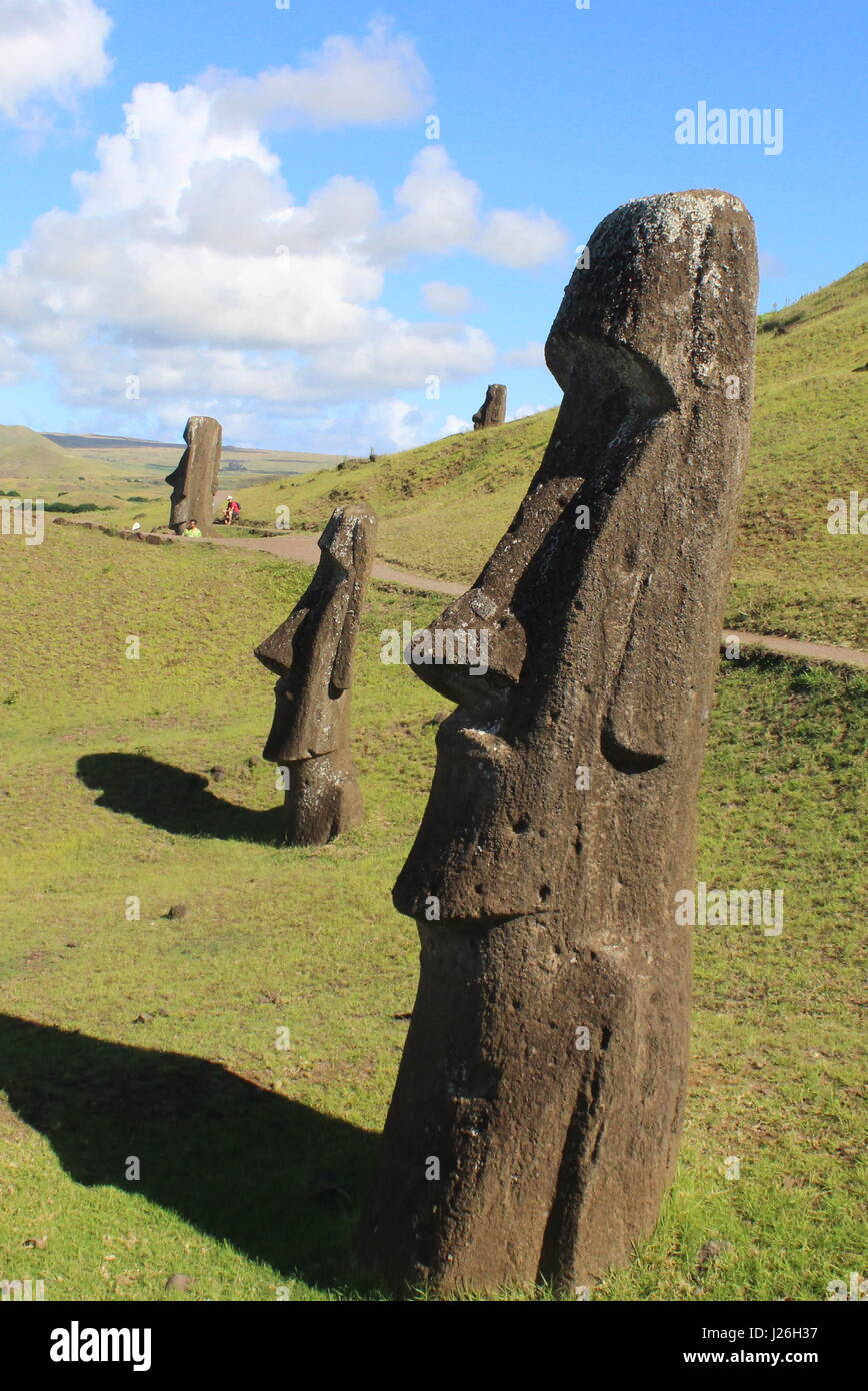 Maoi on Easter Island Stock Photo - Alamy