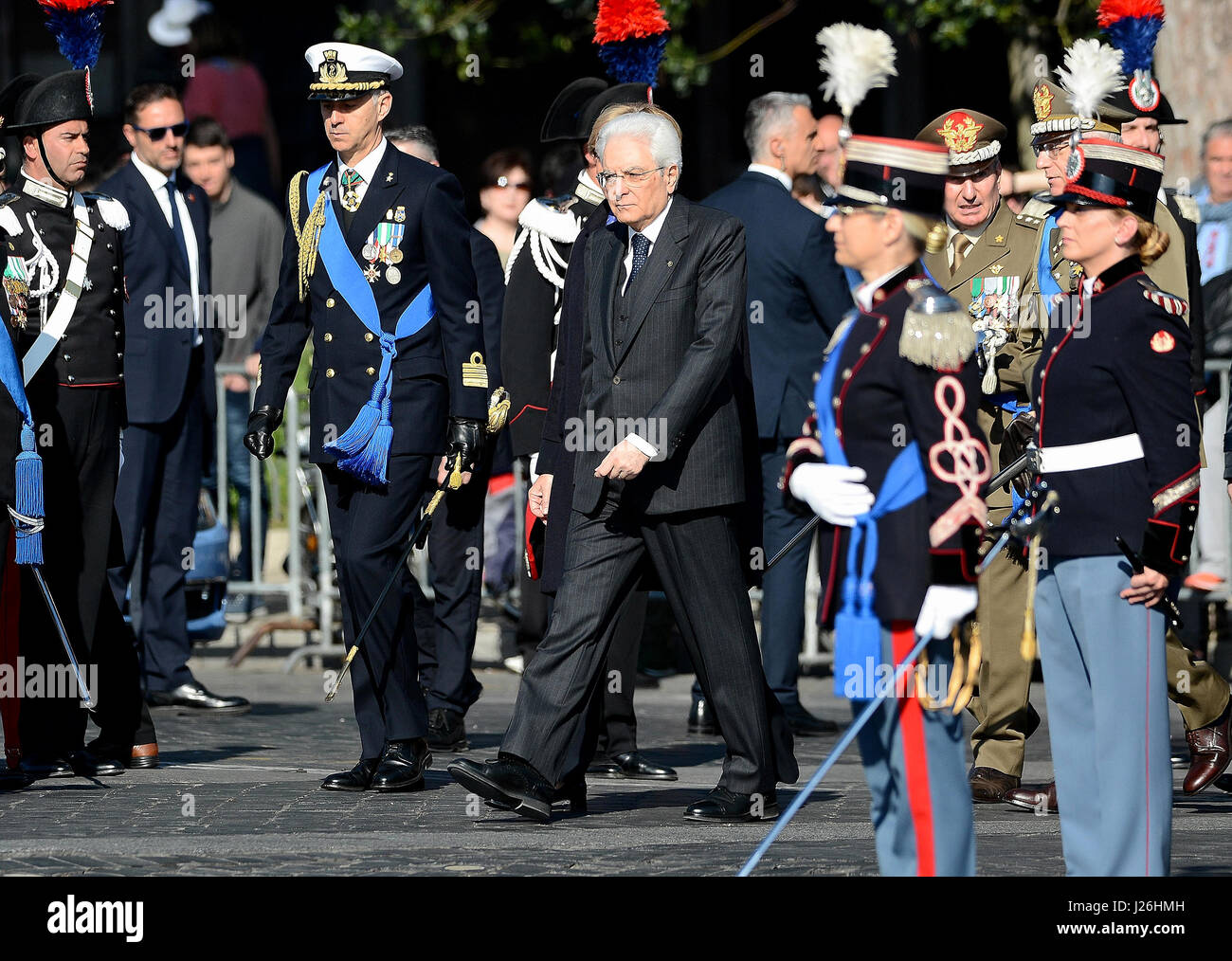 Naples, Italy. 25th Apr, 2017. The celebrations on April 25 opened with ...