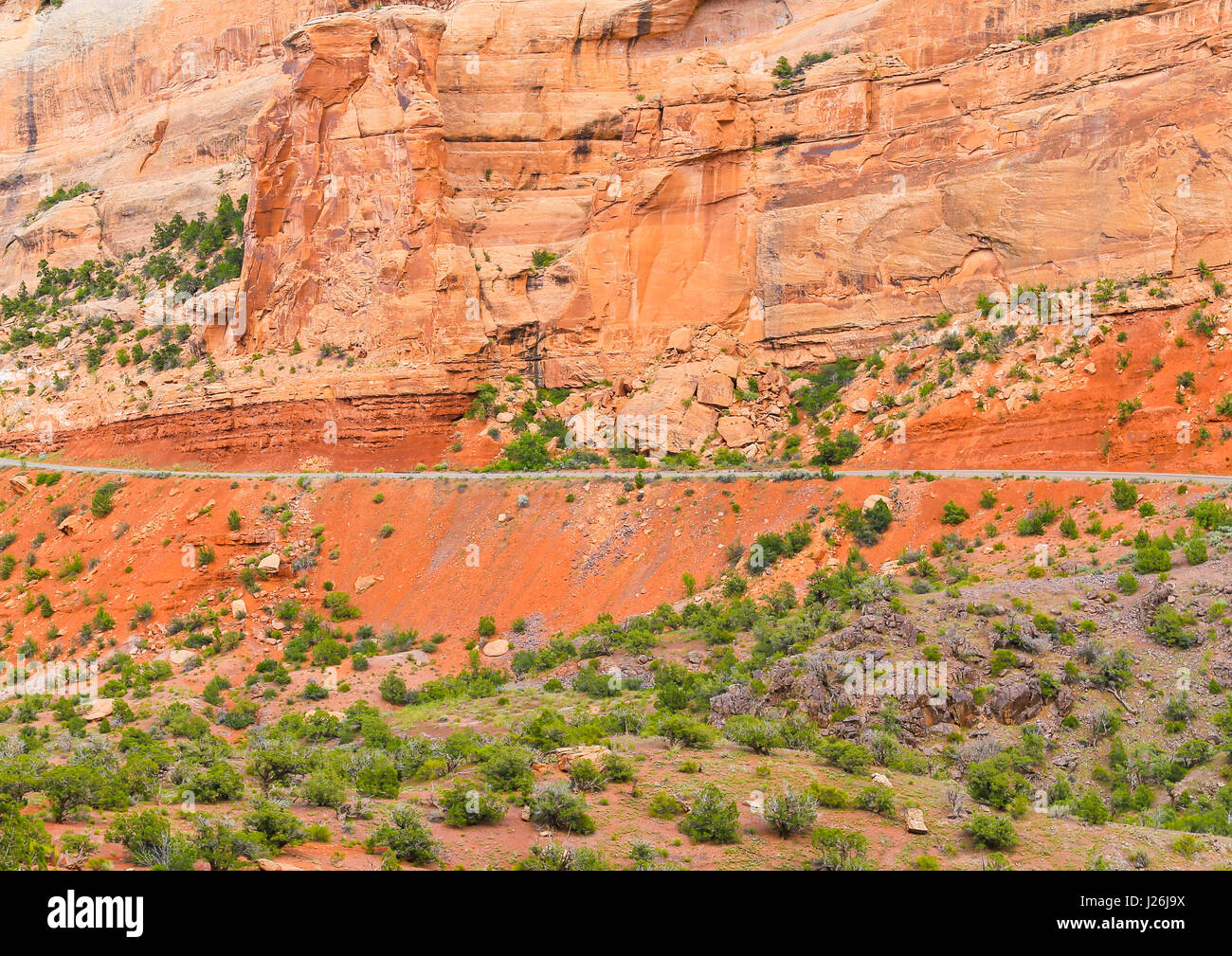 Part of the Rim Rock Drive, the road going through the Colorado ...