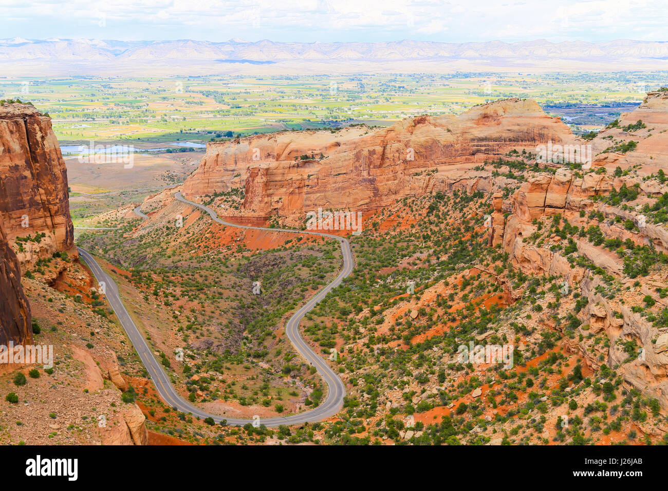 The Rim Rock Drive, the road going through the Colorado National ...