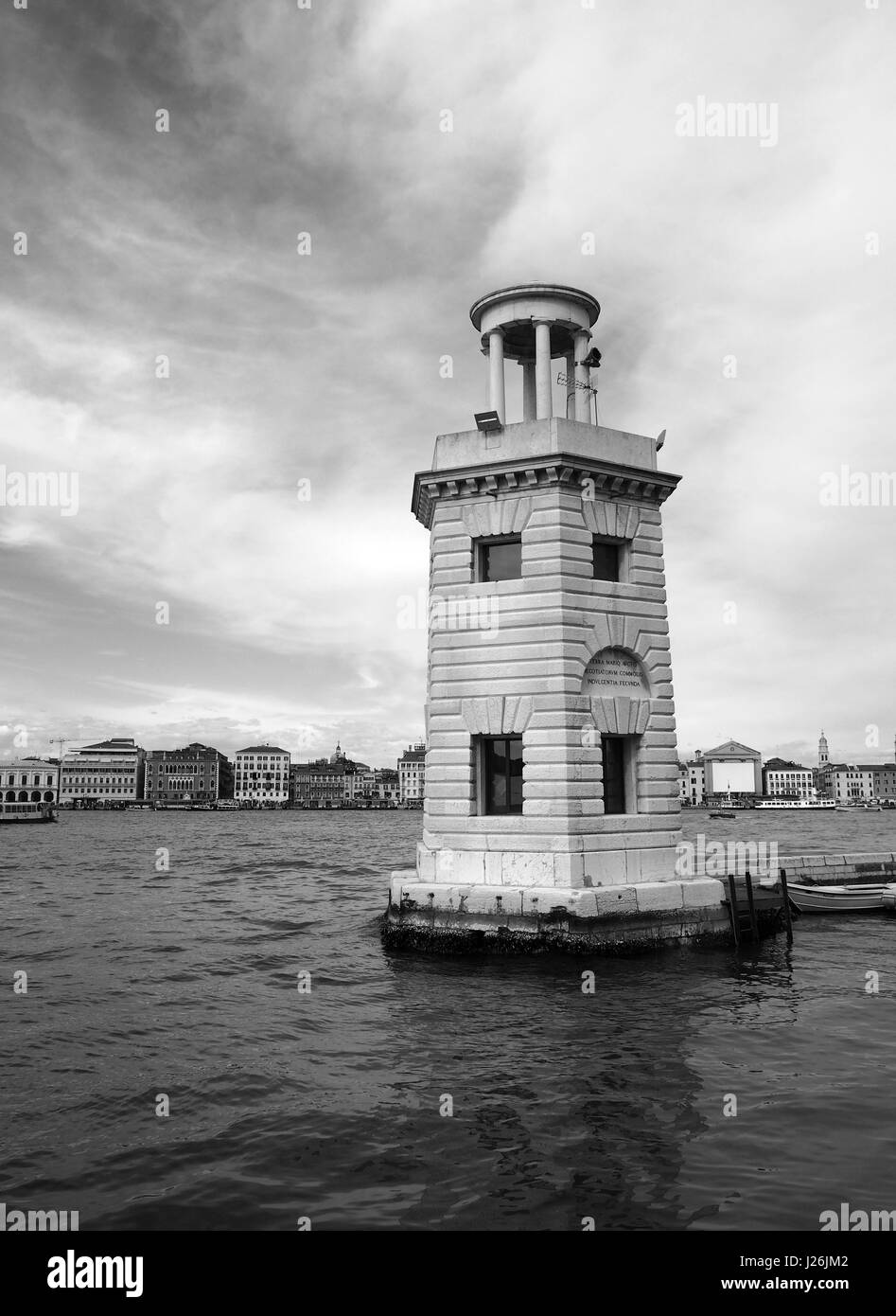 Lighthouse in venice with view of the historic buildings Stock Photo ...