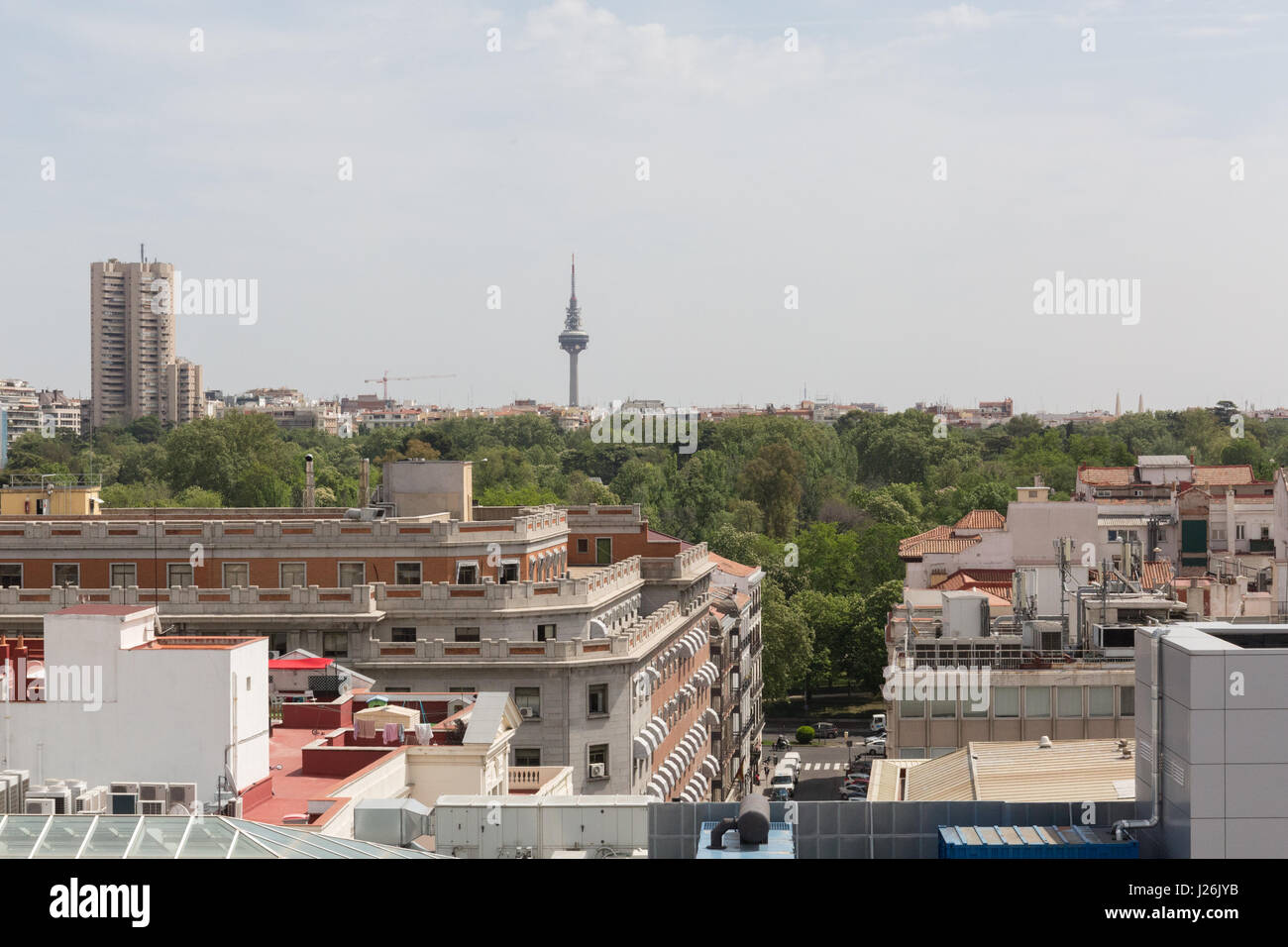 Rooftop views of the City of Madrid from the Palacio de Cibeles Stock ...