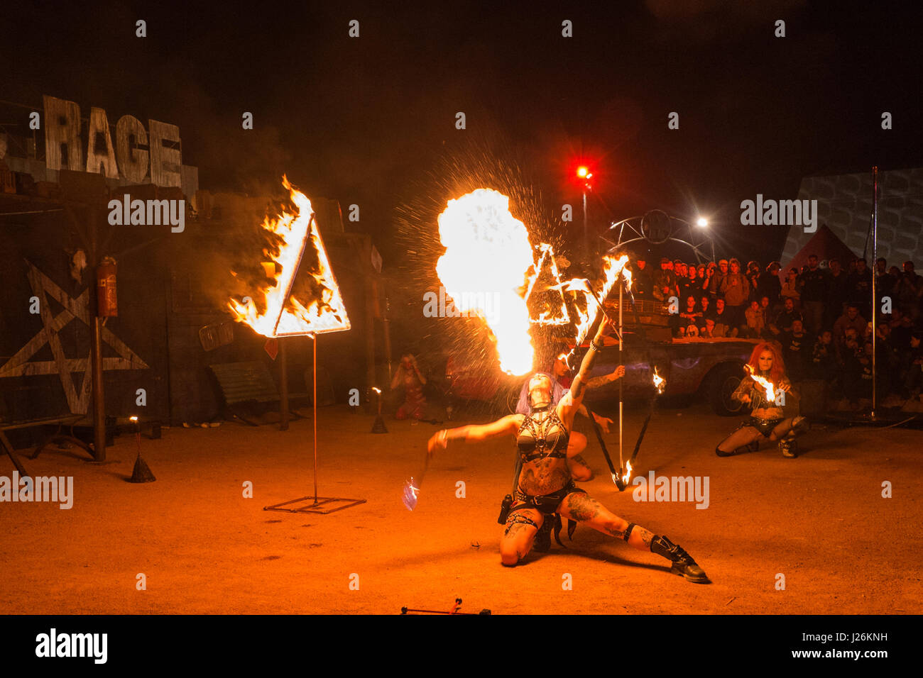 Heavy metal fans attend the Hellfest heavy metal and hard rock music ...