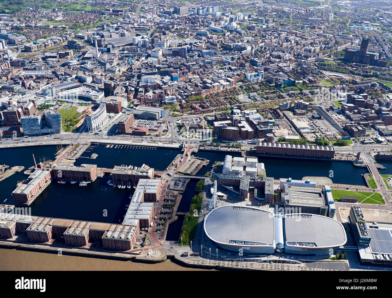 Liverpool city aerial hi-res stock photography and images - Alamy