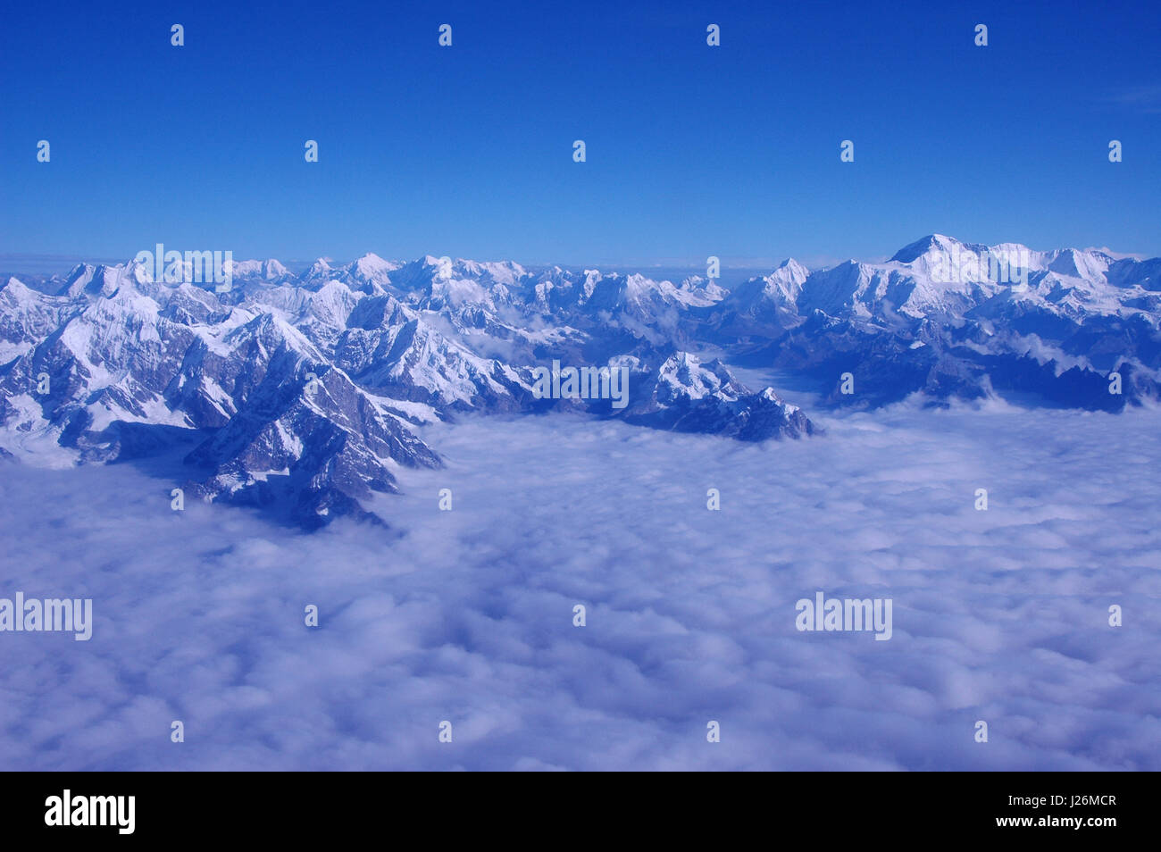 The world’s highest mountains photographed here from an aircraft flying ...