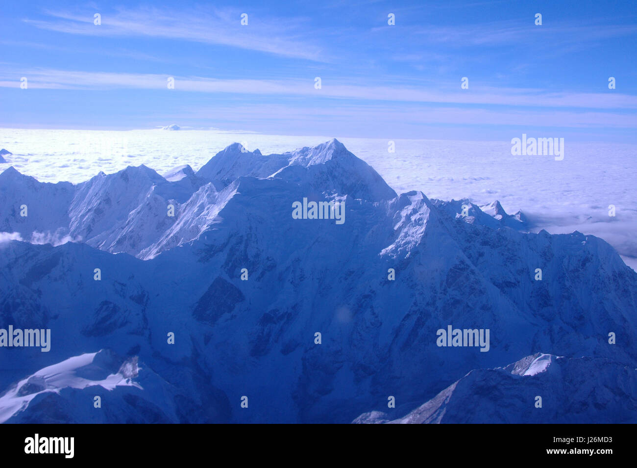 The world’s highest mountains photographed here from an aircraft flying ...