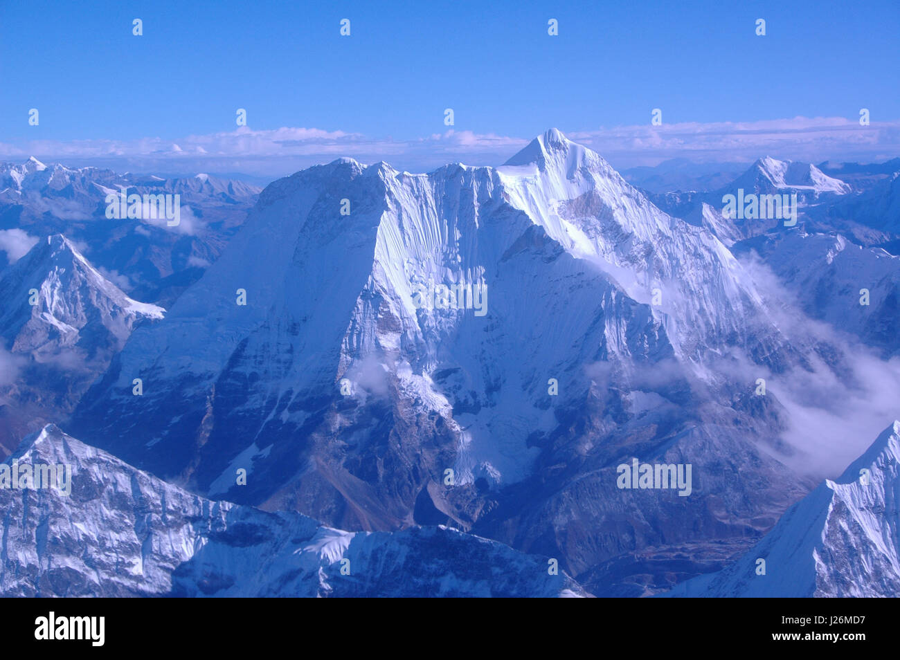 The world’s highest mountains photographed here from an aircraft flying ...