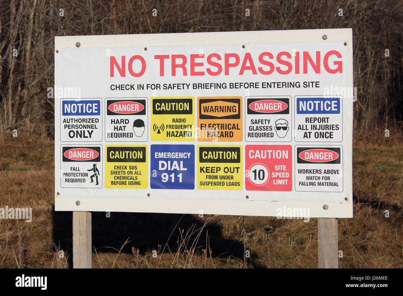 Dangerous Work Site - And We Mean It Stock Photo - Alamy