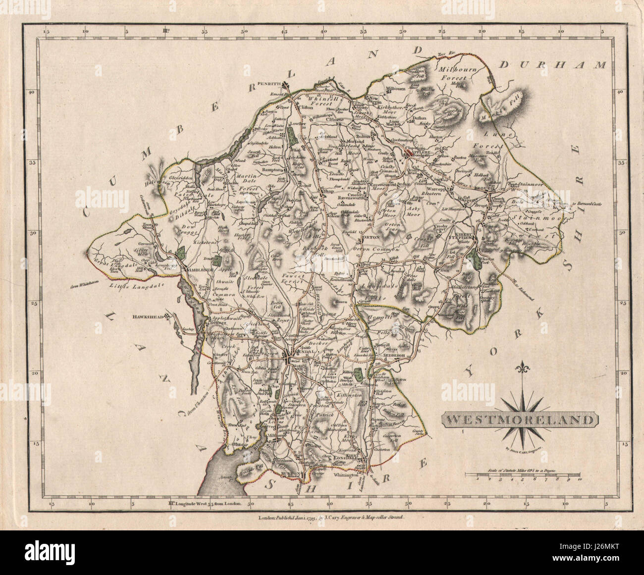 Lake windermere map hi-res stock photography and images - Alamy
