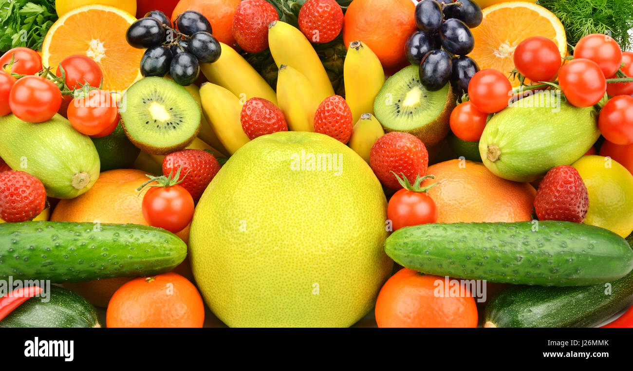 composition of fruits and vegetables Stock Photo - Alamy