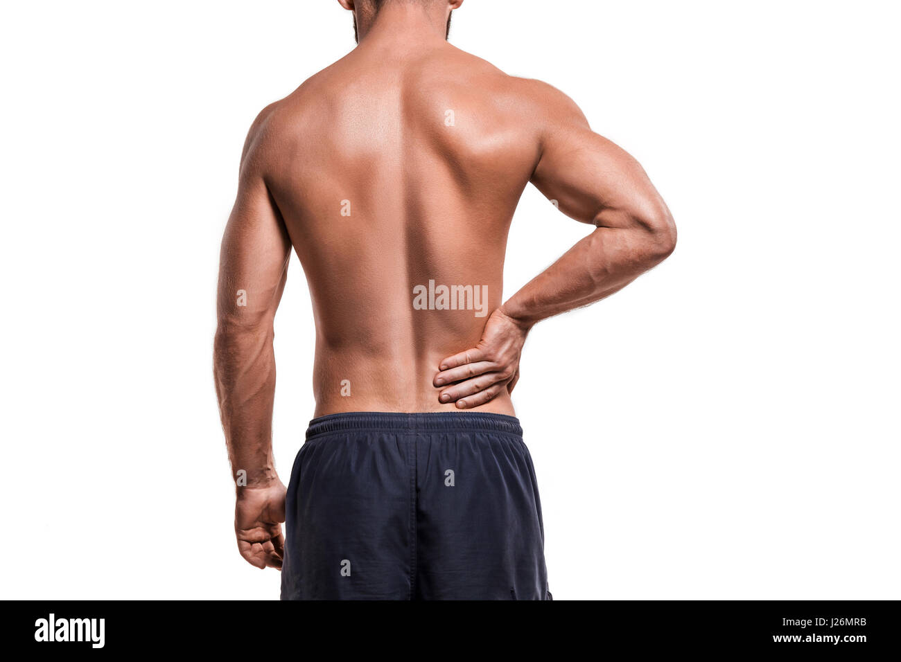 Man with pain in shoulder Stock Photo - Alamy