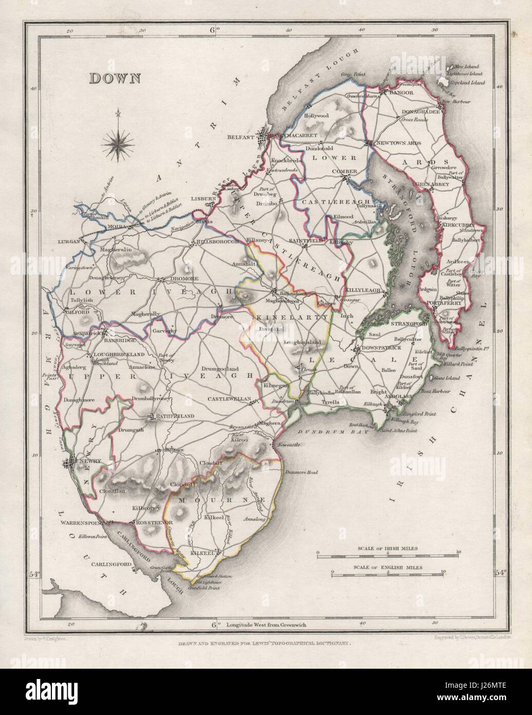 Creighton county down map hi-res stock photography and images - Alamy