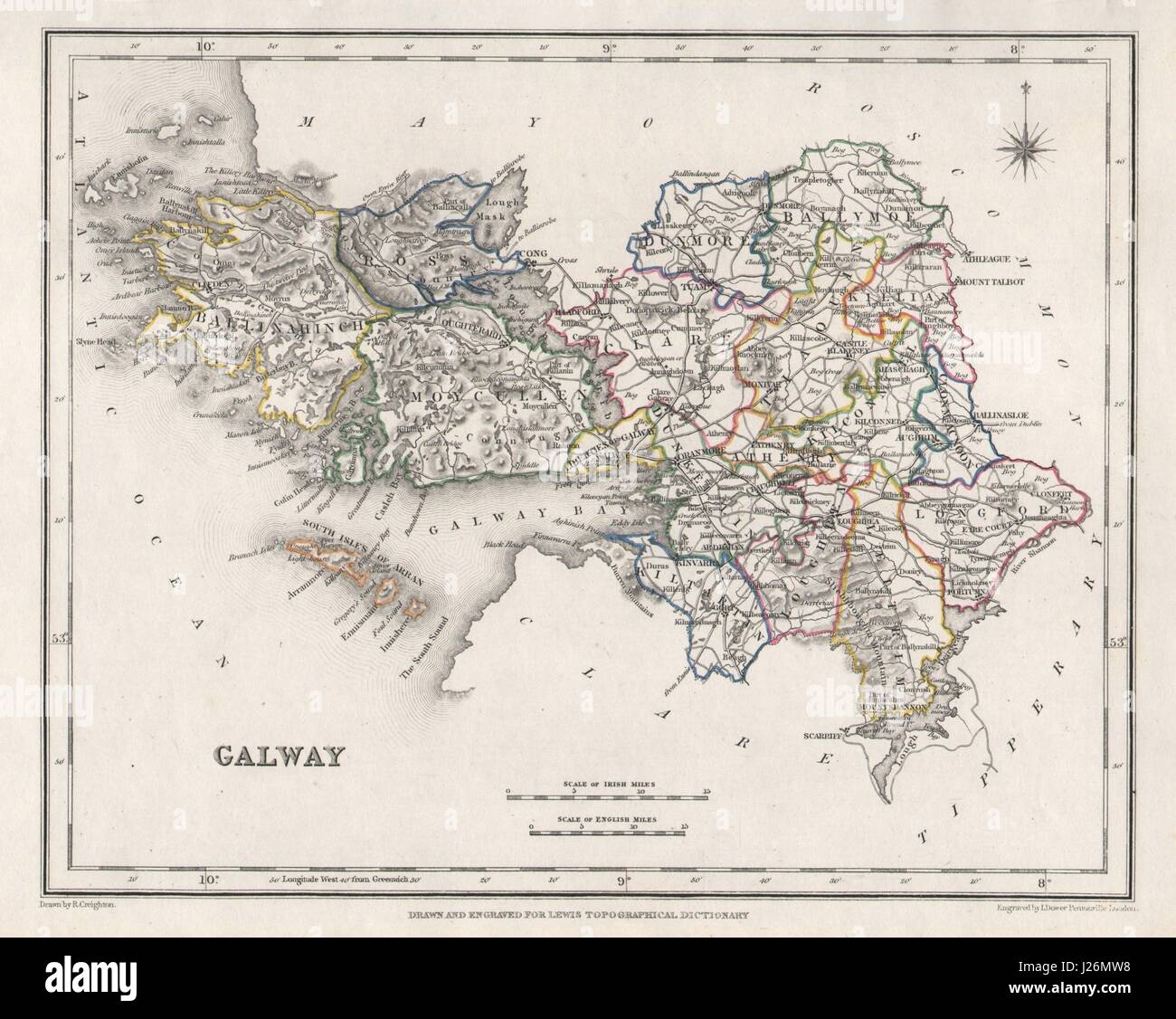 Map of galway hi-res stock photography and images - Alamy
