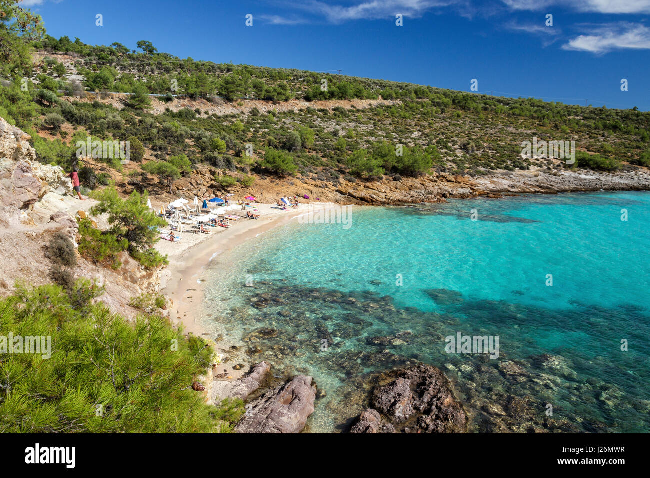 Notos beach on Thassos, Greece Stock Photo - Alamy