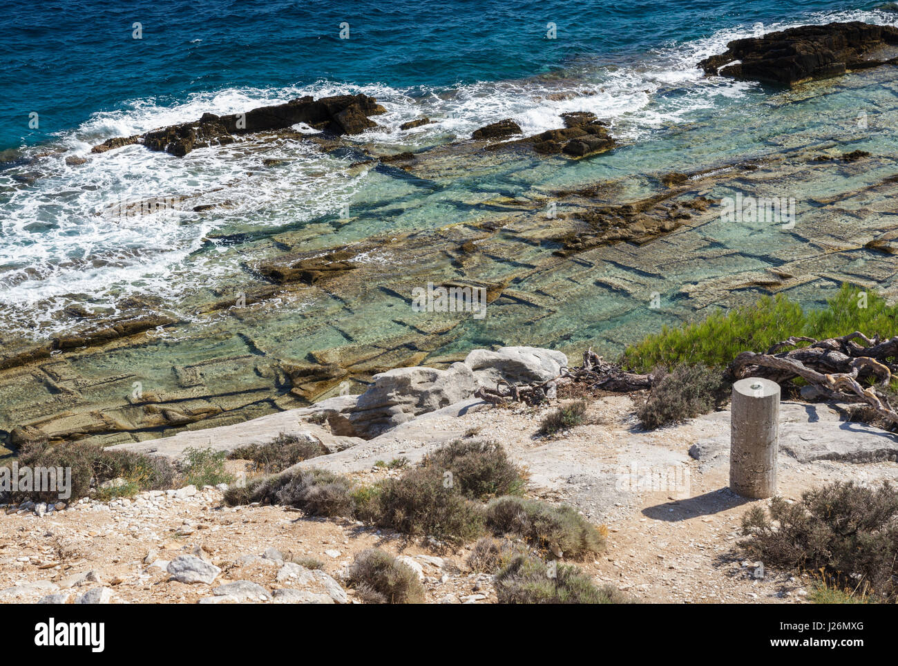 Ancient Marble quarry Aliki, Thassos, Greece Stock Photo - Alamy