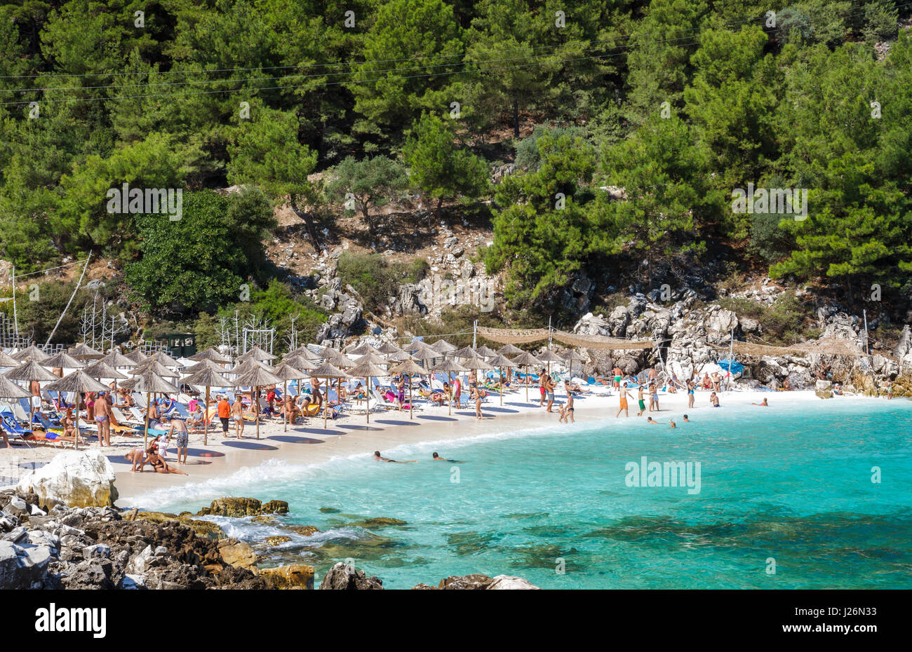 Greece, Thassos - September 21: Beautiful Marble beach also known as ...