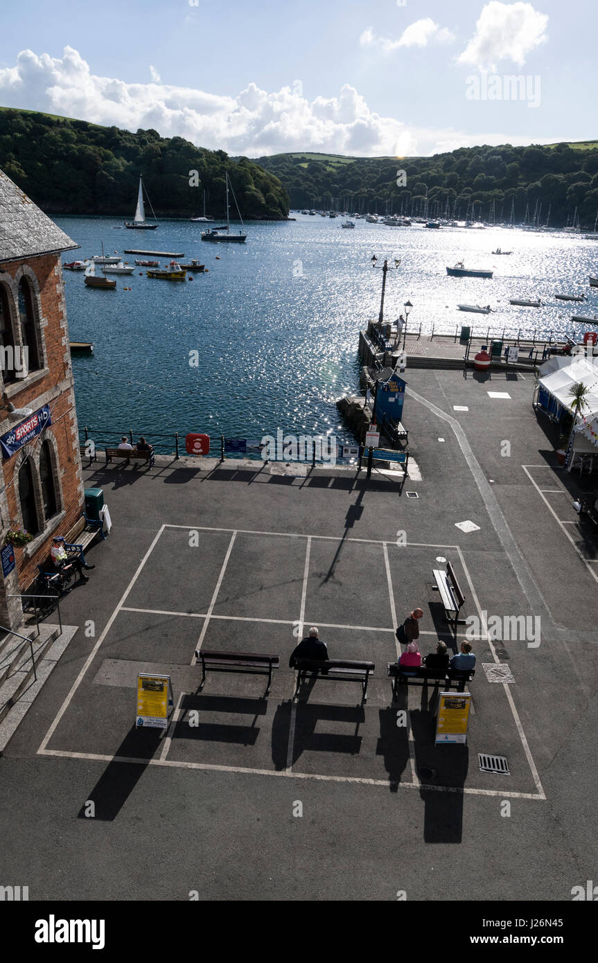 Town Quay and the River Fowey in Fowey,Cornwall, Britain Stock Photo ...