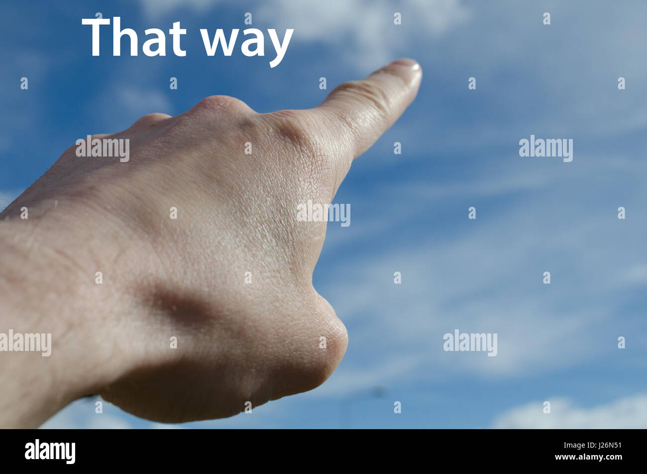 Hand pointing the way hi-res stock photography and images - Alamy