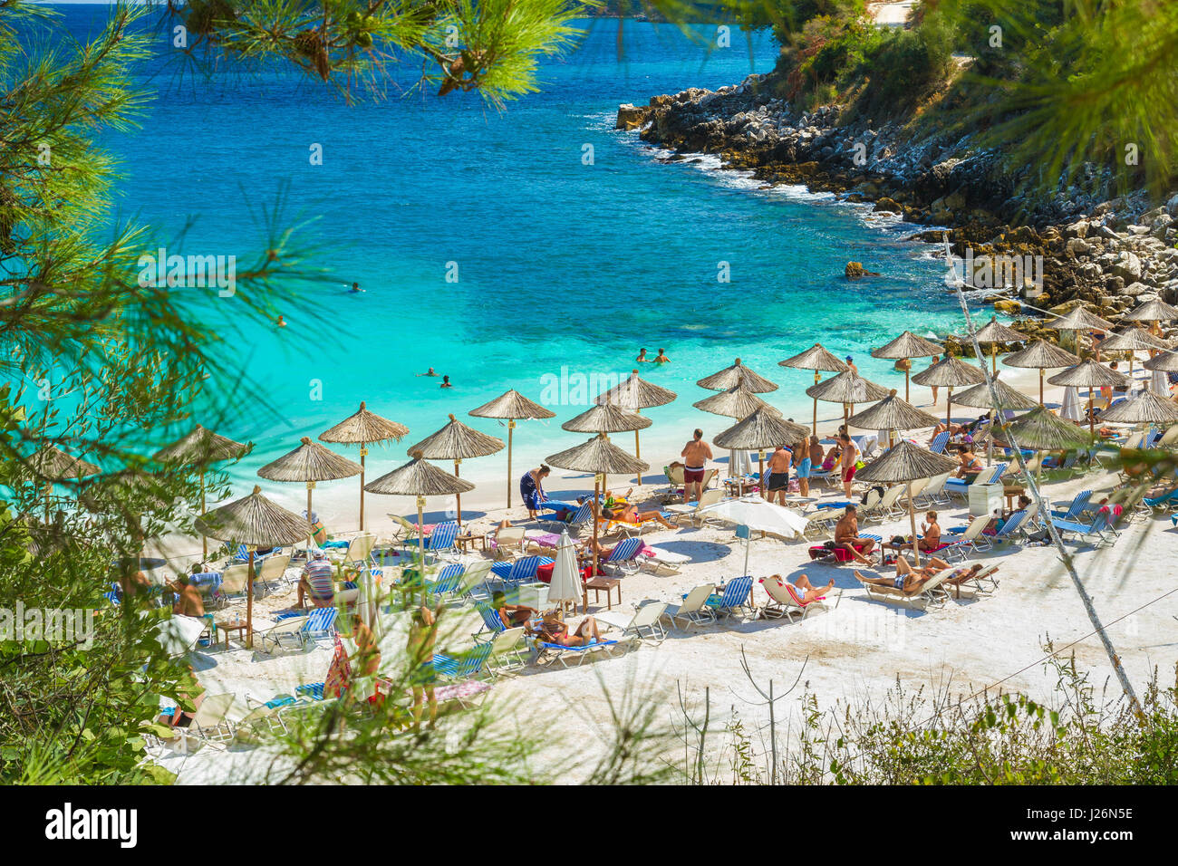 Thassos, Grecce - Sept. 21: Beautiful Marble beach also known as ...