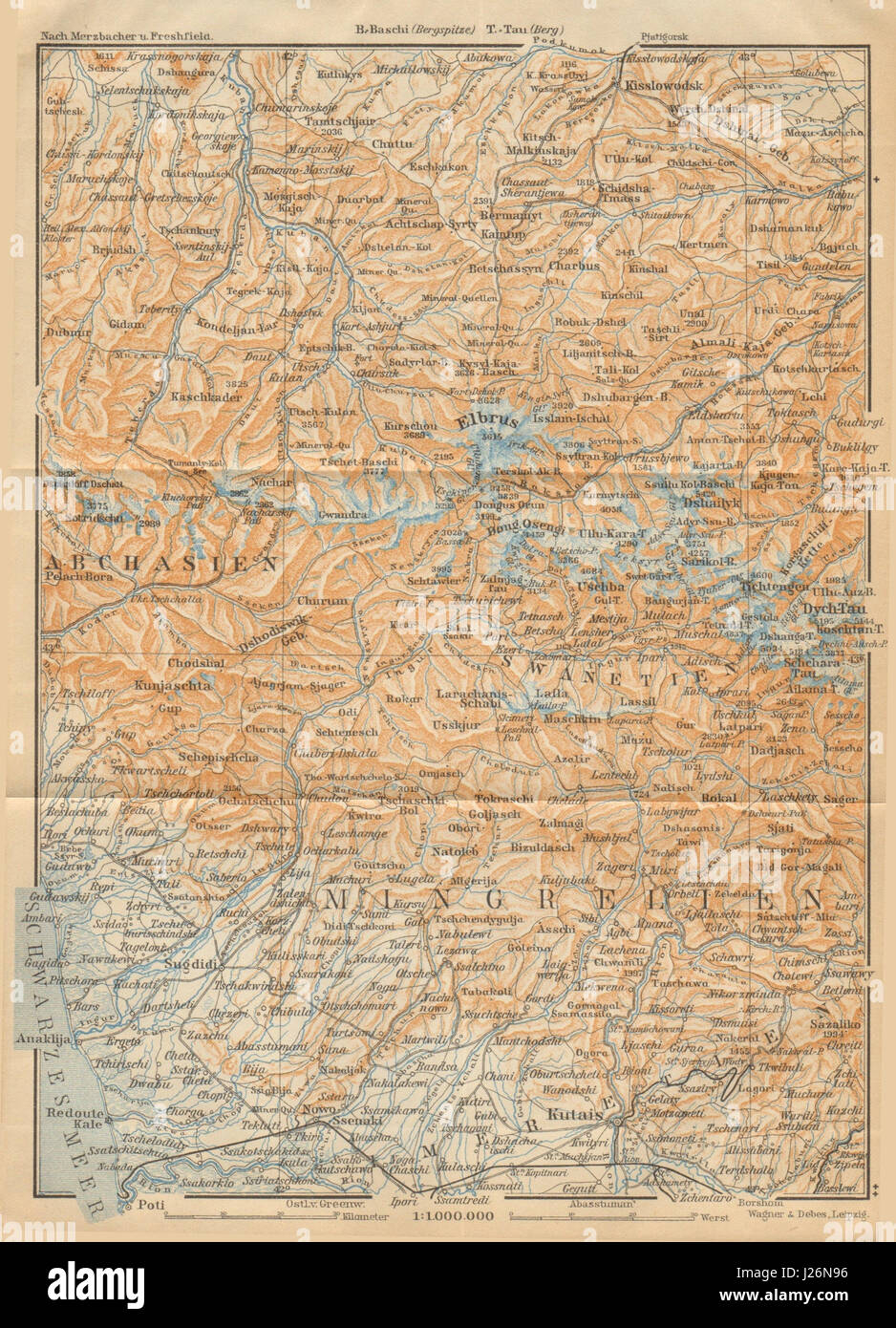 Western central Caucasus. Mingrelia/Samegrelo/Abkhazia. Georgia 1912 ...