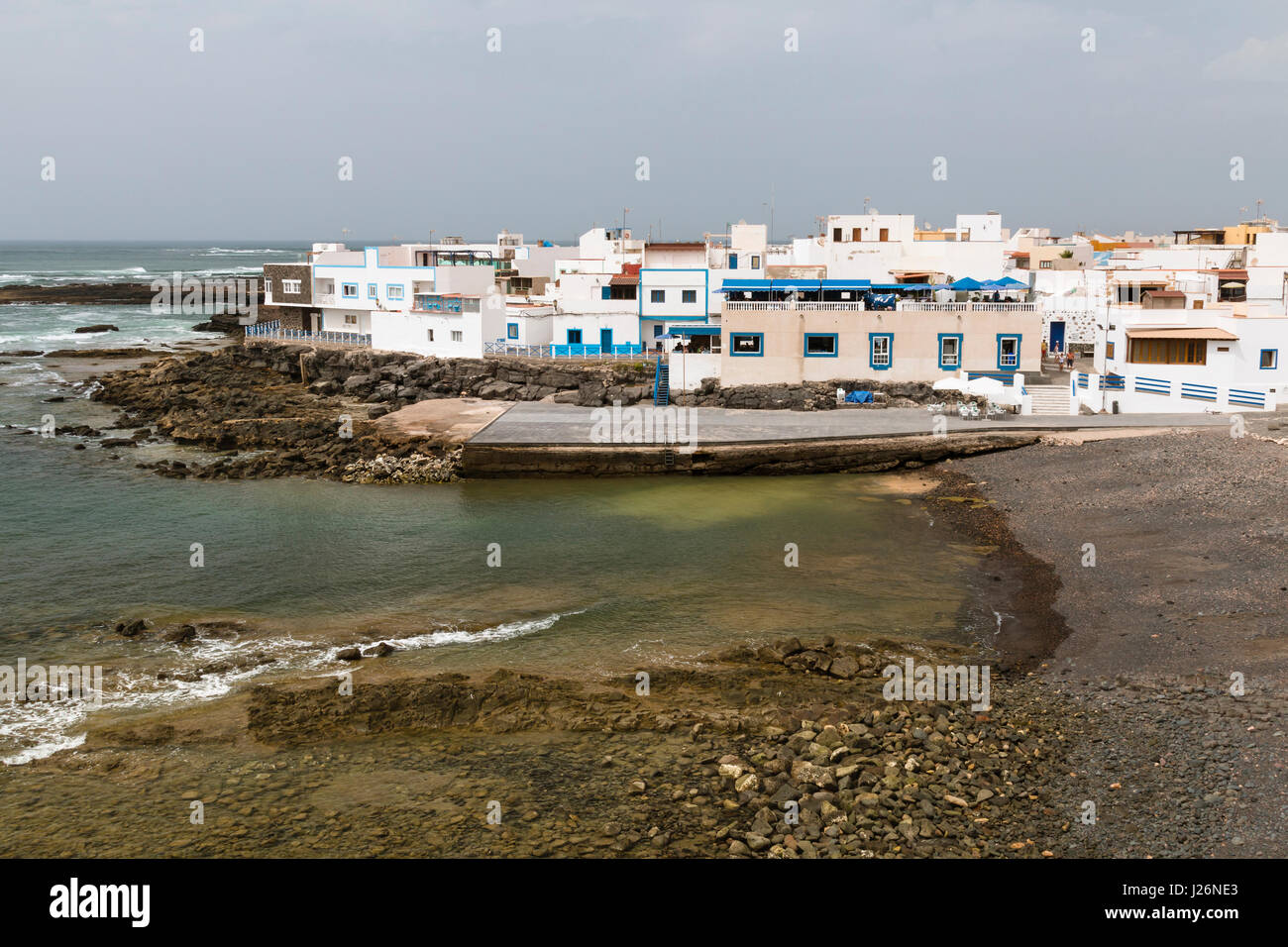 The village of El Cotillo in the west of Fuerteventura, Spain Stock ...