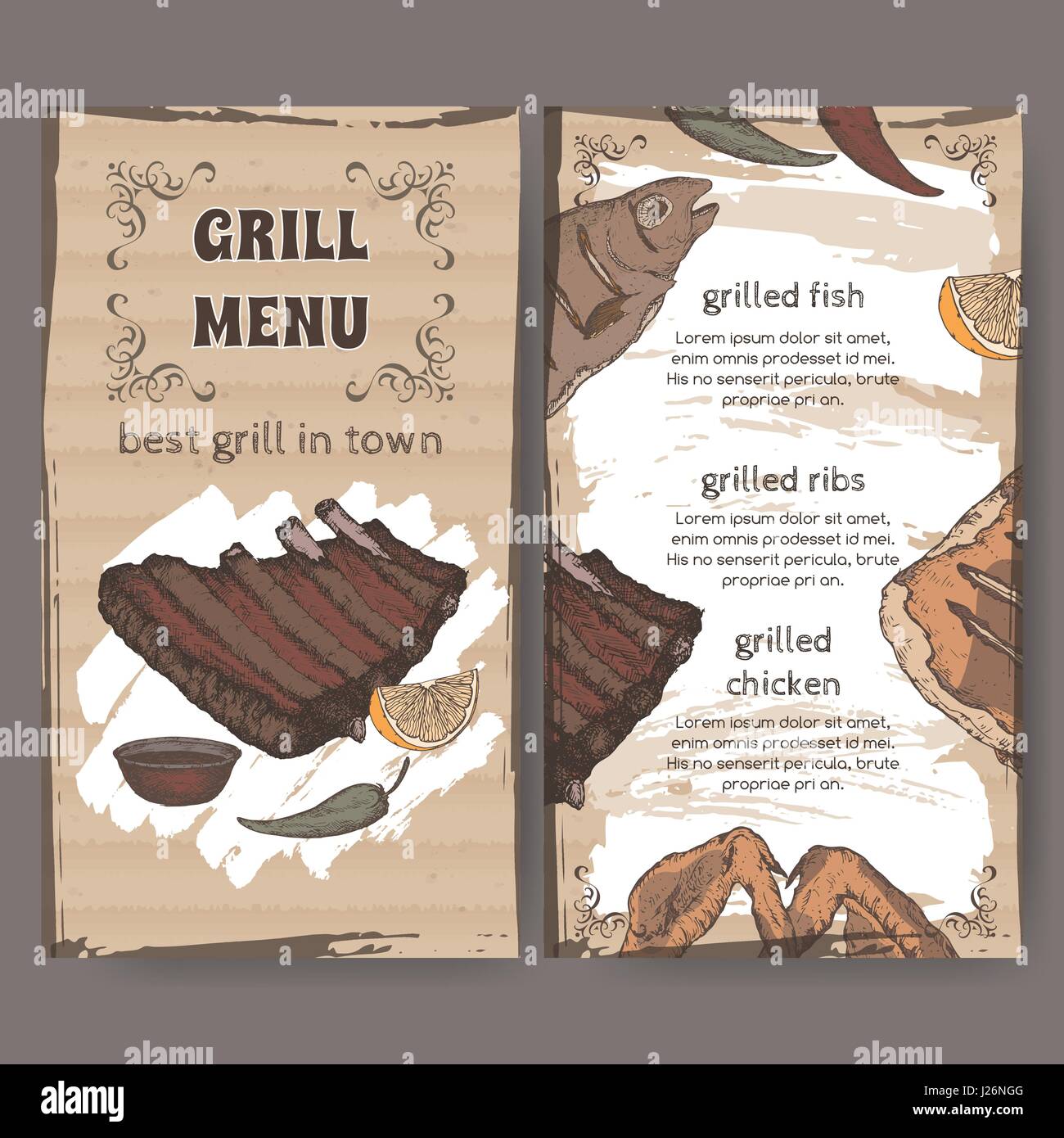 The old gourmet Stock Vector Images - Alamy