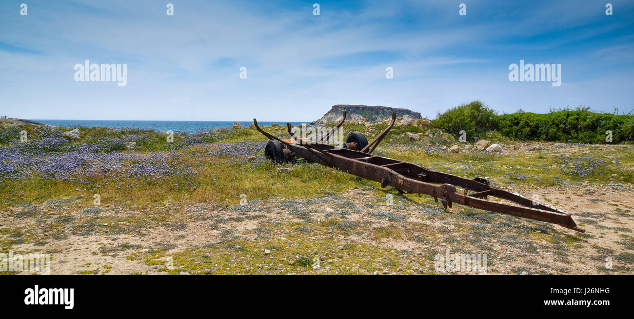 boat trailer on the beach Stock Photo - Alamy