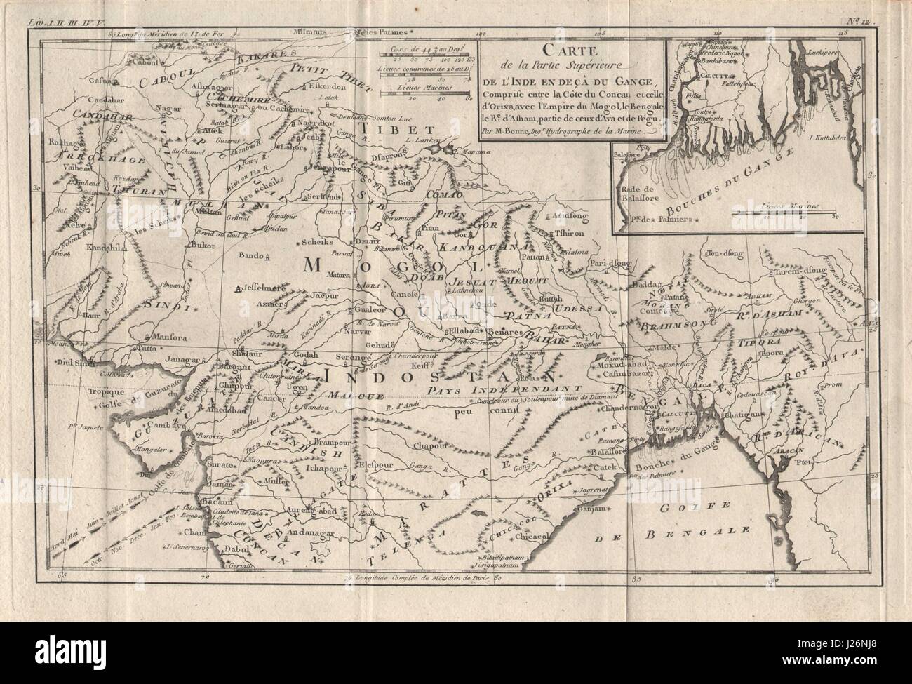 1780 india map hi-res stock photography and images - Alamy
