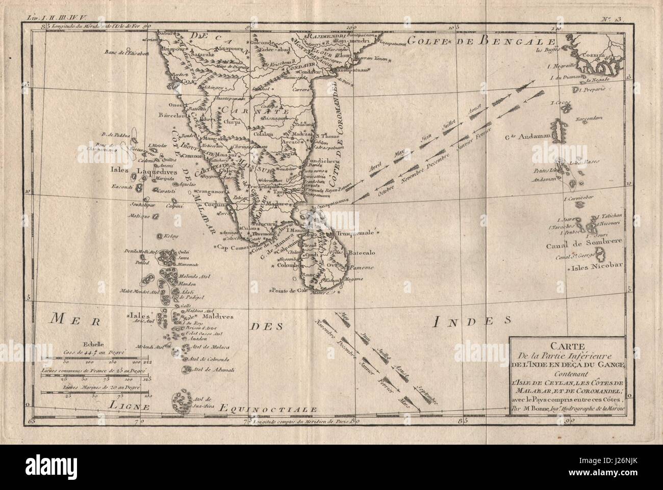 1780 india map hi-res stock photography and images - Alamy