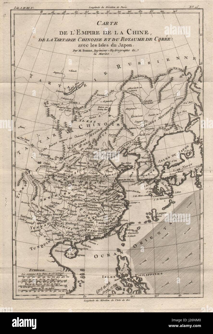 "Carte de l'Empire de la Chine…". China, Korea Tartary Mongolia. BONNE ...
