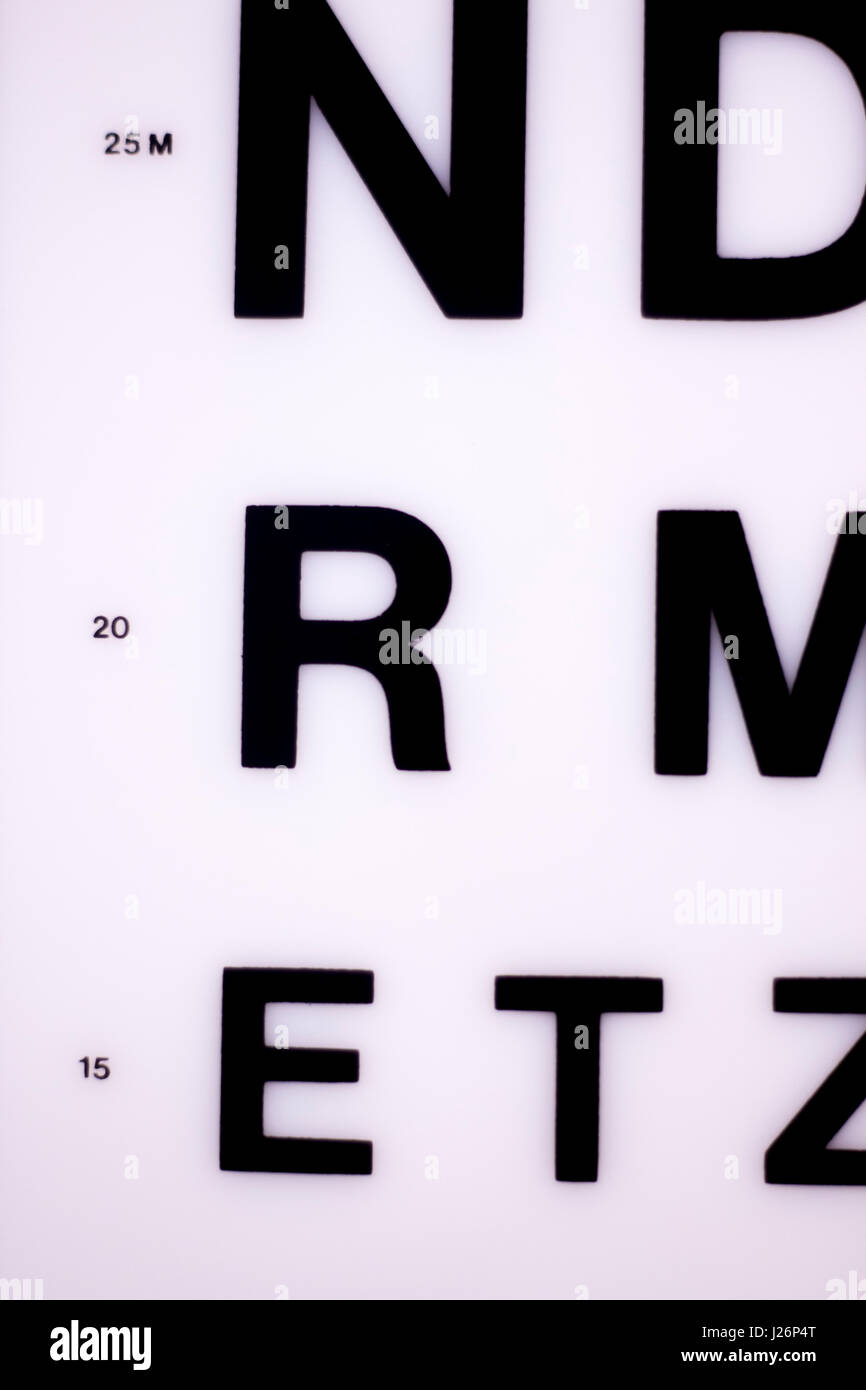 Opticians ophthalmology and optometry eye test chart to test sight and ...