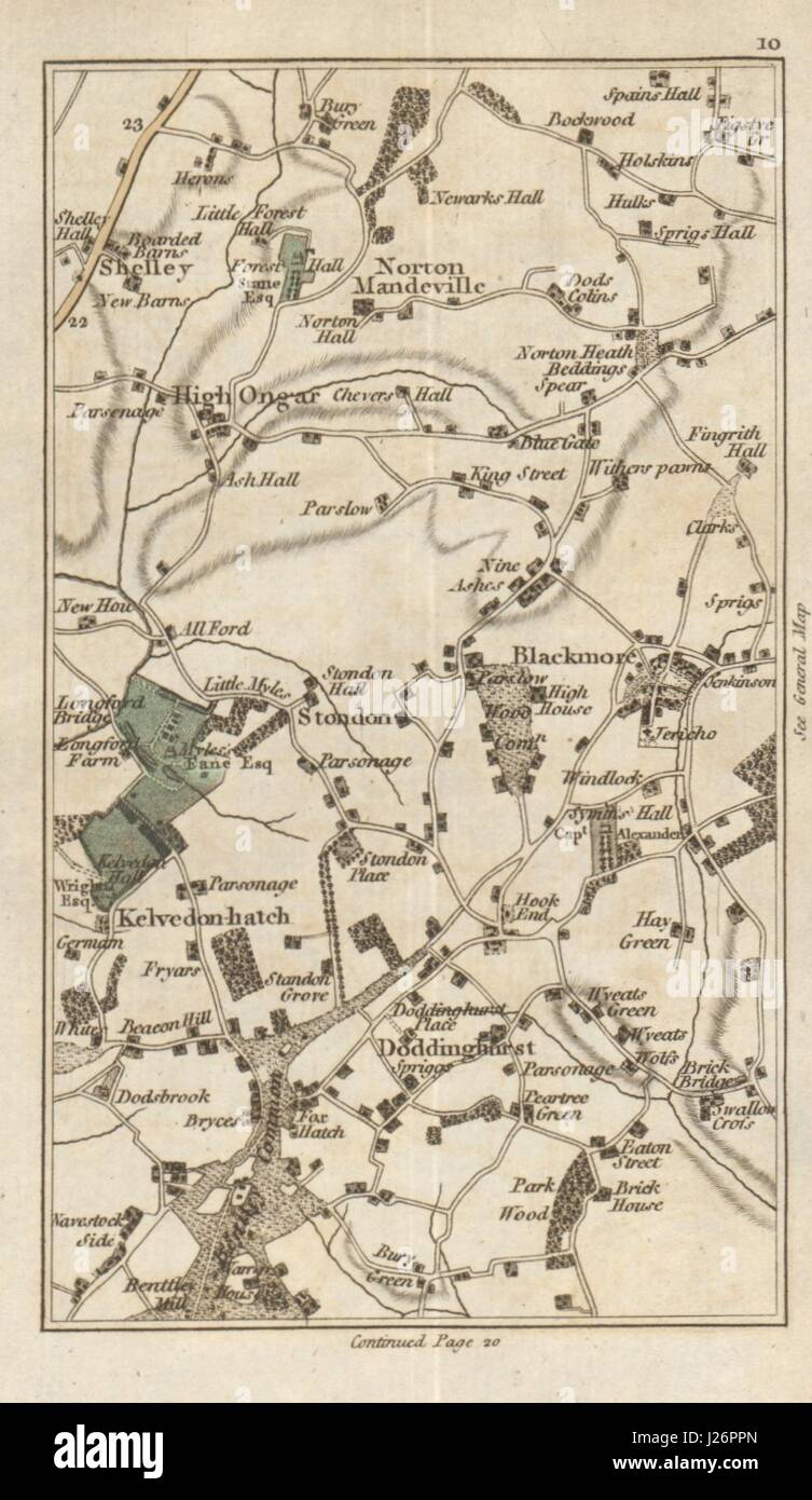 ESSEX Blackmore Kelvedon Hatch Doddinghurst High Ongar Fox Hatch CARY ...