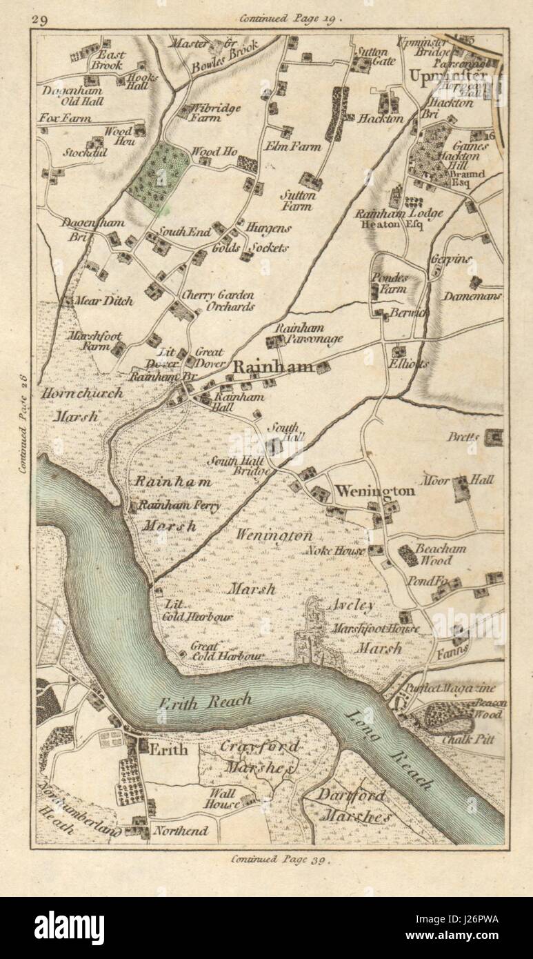 HORNCHURCH Upminster Erith Rainham Dagenham Purfleet Dartford CARY 1786 ...