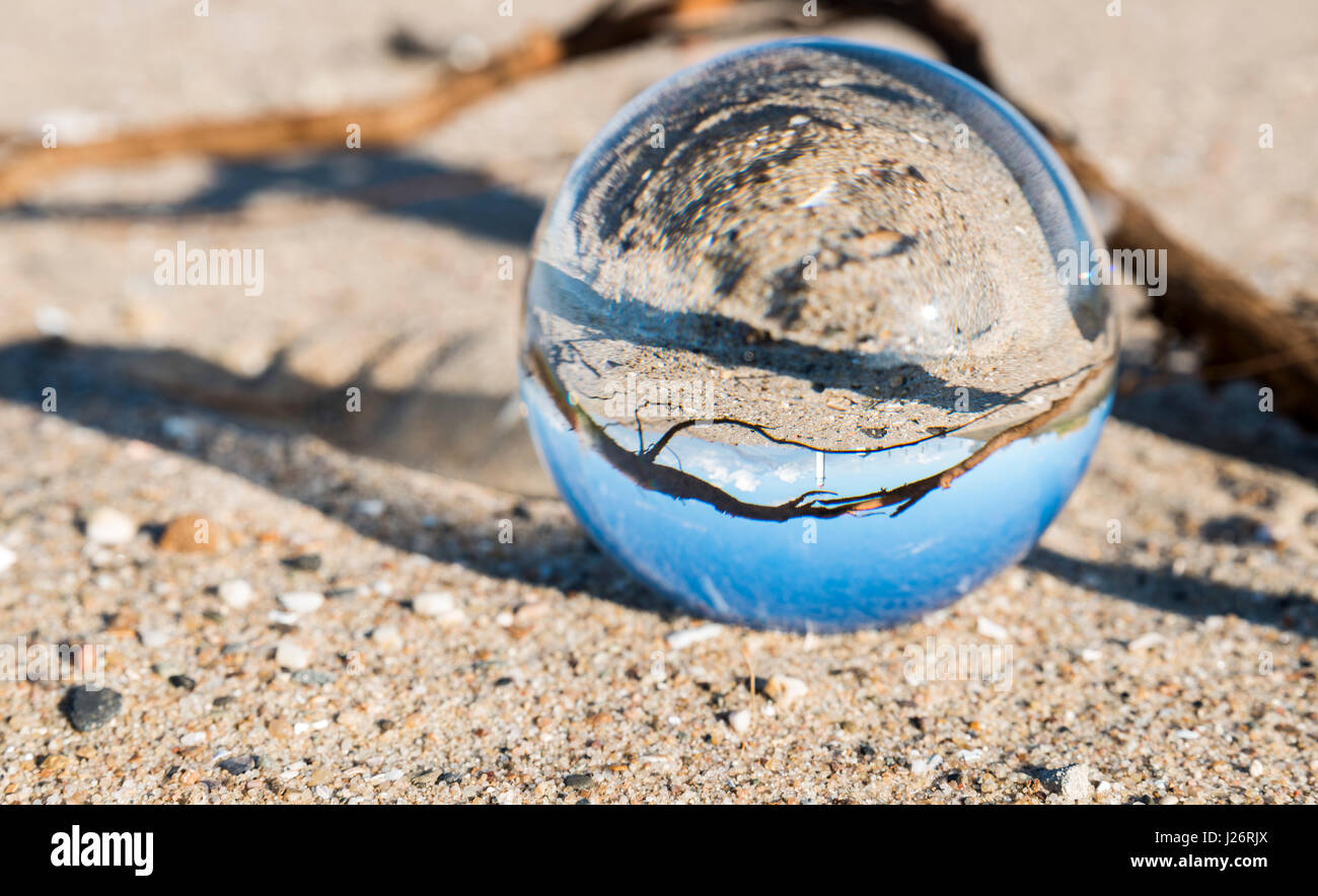 Reflection beach glass ball hi-res stock photography and images - Alamy