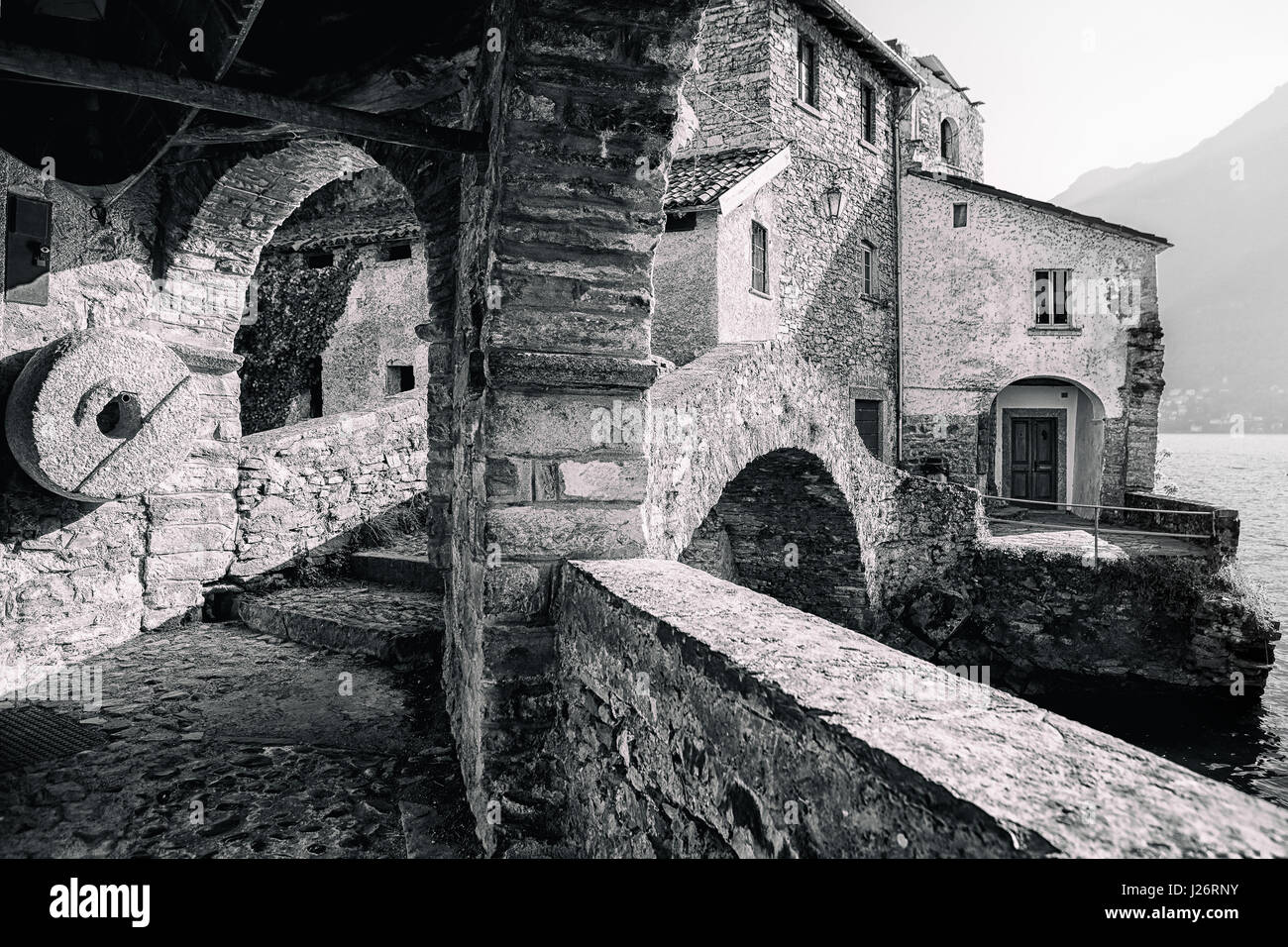 Orrido di Nesso - Old stone bridge at the end of Nesso's ravine, Como ...