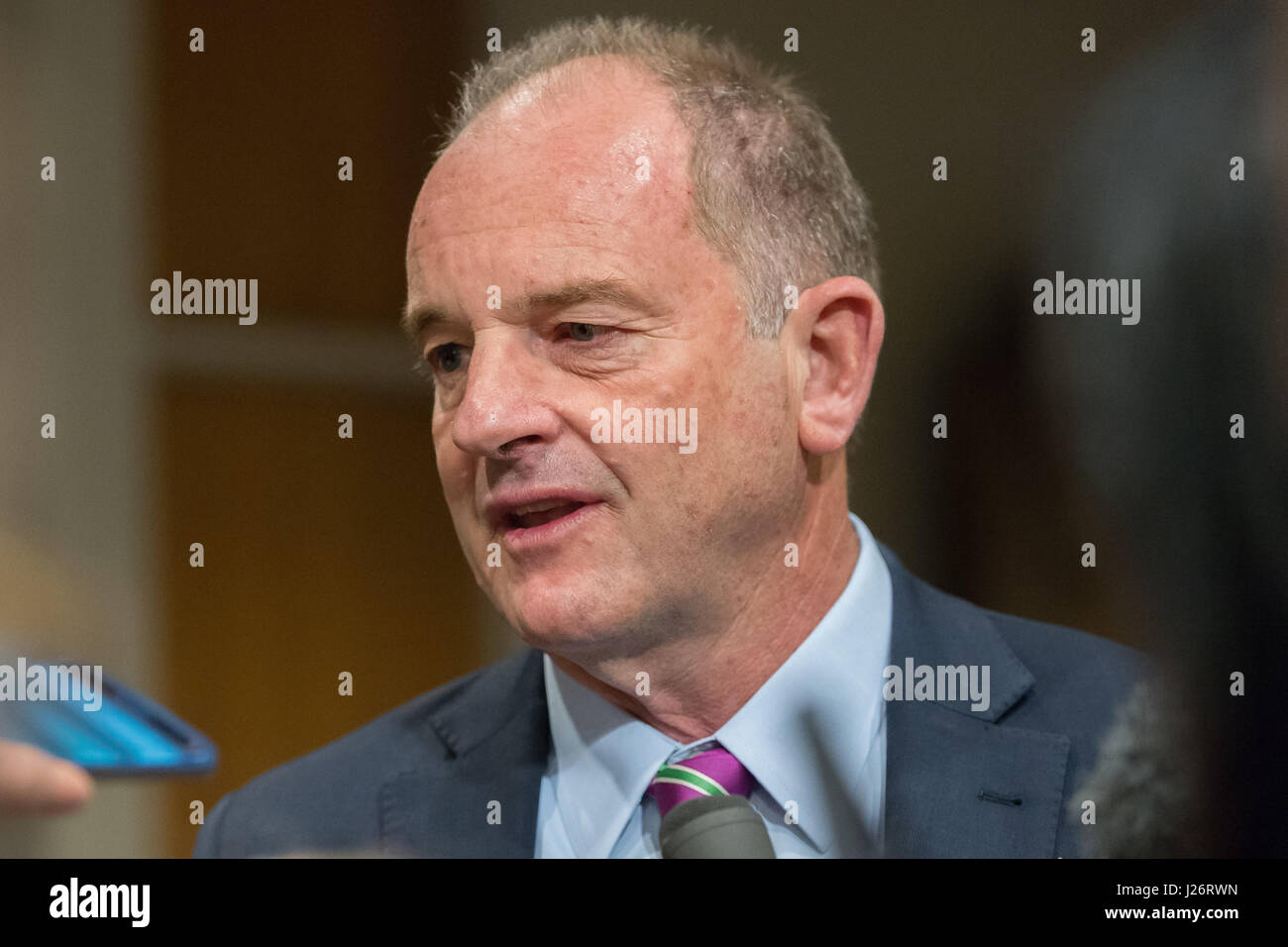 New York, USA. 25th Apr, 2017. Following his briefing to the United ...
