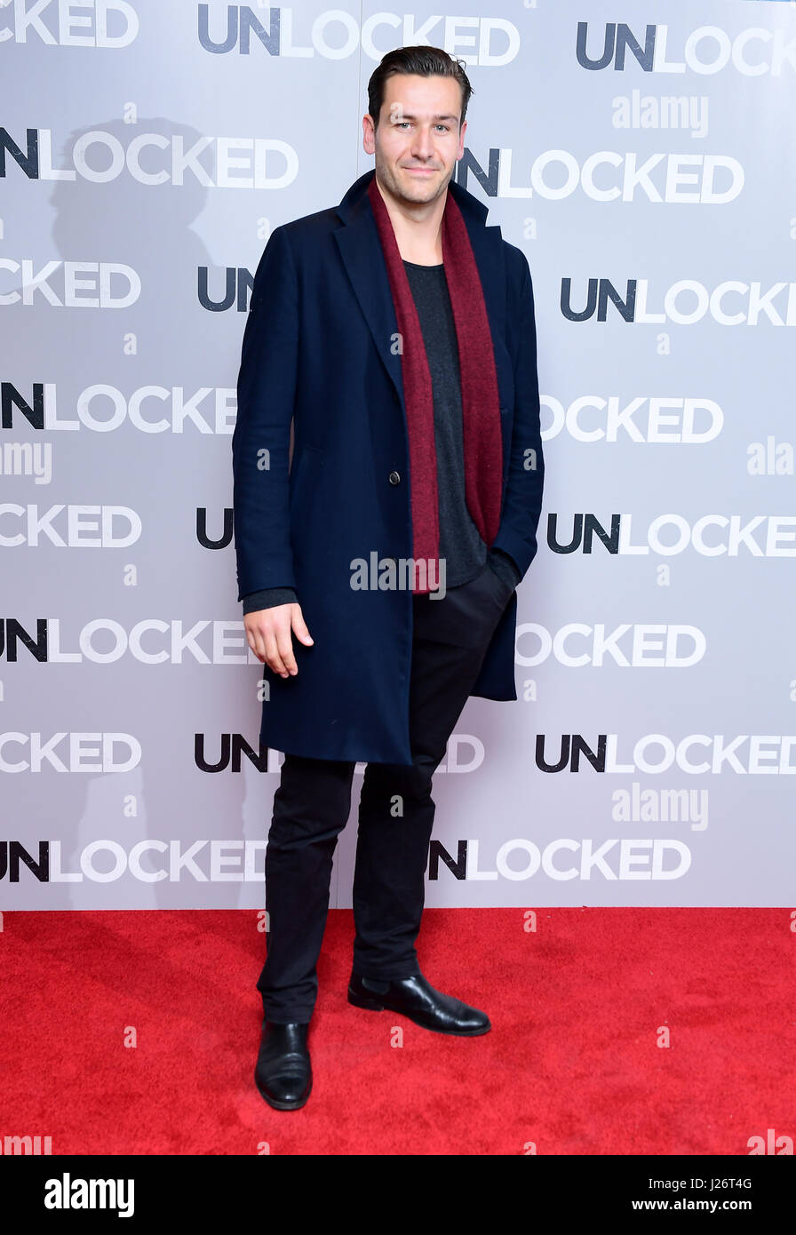 Michael Epp attending the Premiere of Unlocked held at The May Fair ...