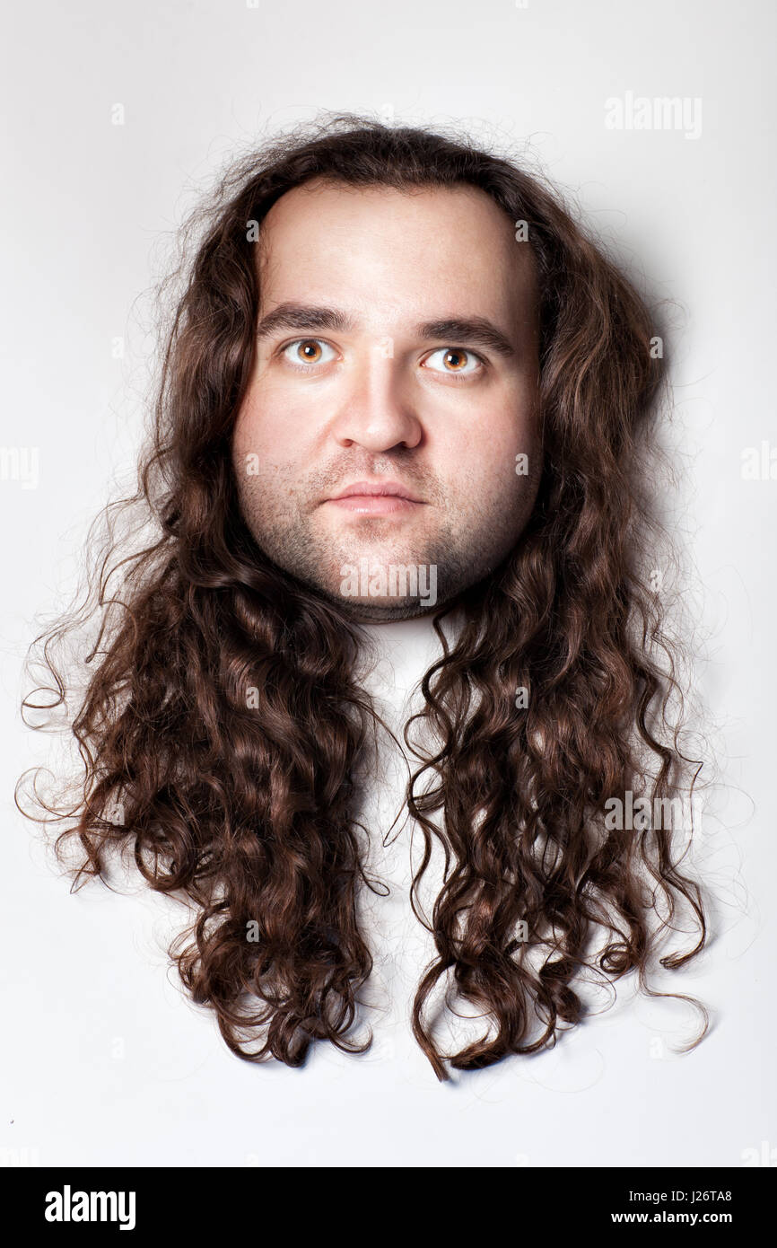 The head man with the emotion of fear on his face Stock Photo - Alamy