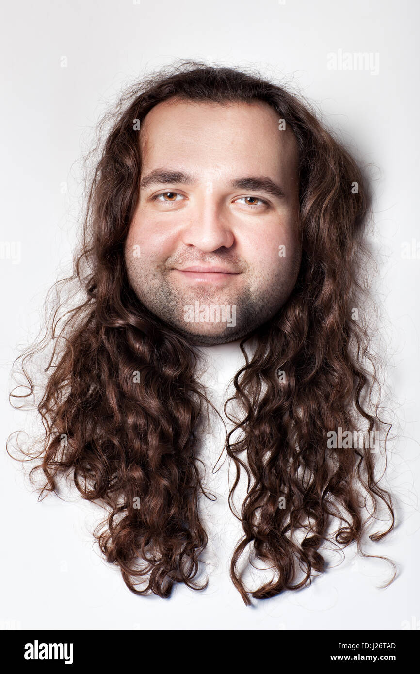 The man's head man with a sneer on his lips Stock Photo - Alamy