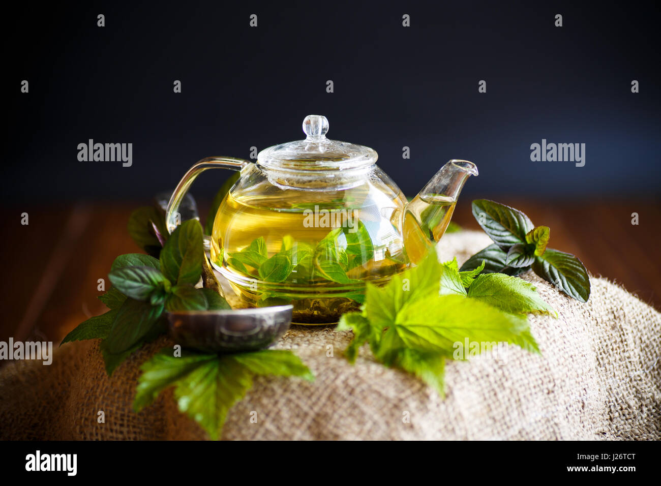 tea with currant leaves Stock Photo - Alamy