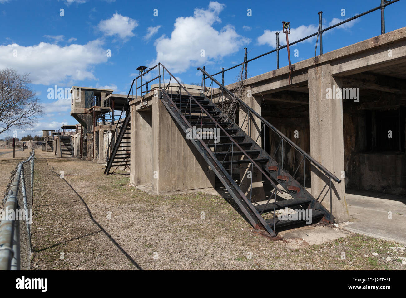 Architectural details of the Nine Gun Battery at Fort Hancock at Sandy ...