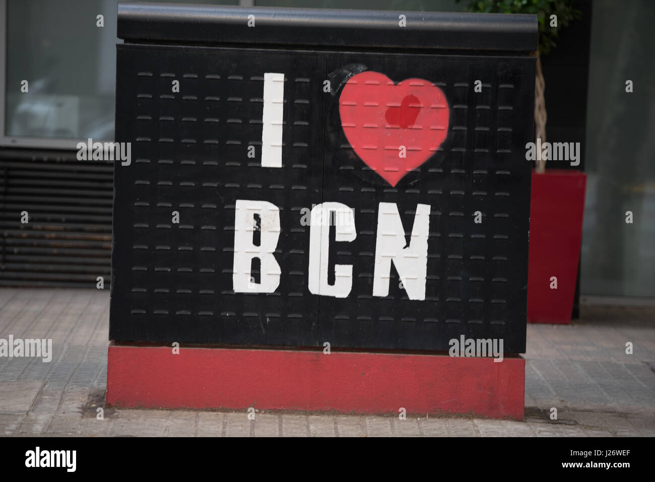 I love barcelona sign Stock Photo - Alamy