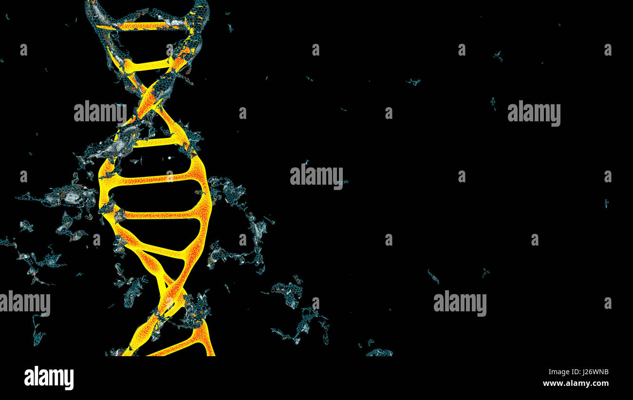 Chromosome DNA gene. 3D render macro. Background Stock Photo - Alamy