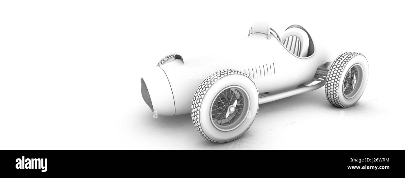 Retro sport racing car 3D render. Digital generated image Stock Photo ...