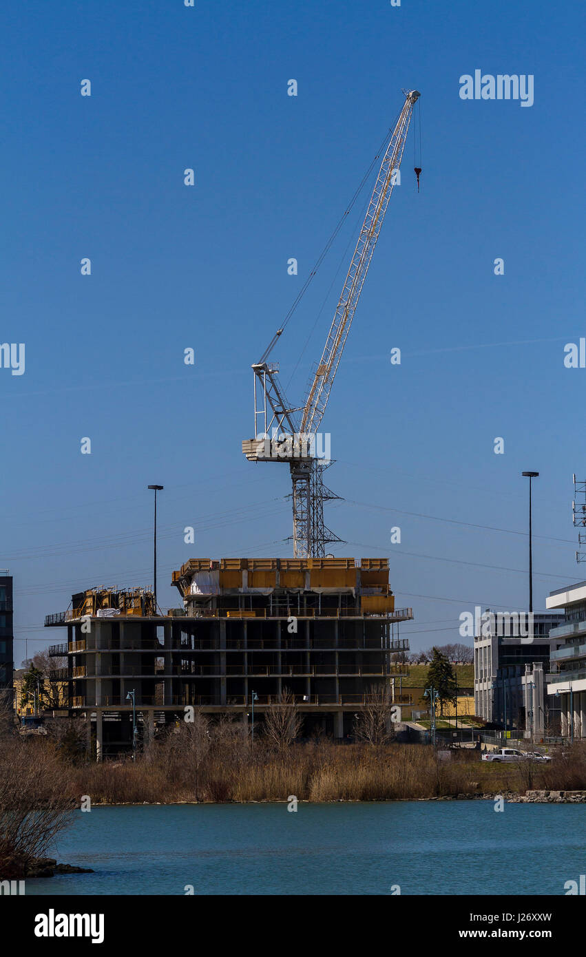 A new building being built on a shoreline Stock Photo - Alamy